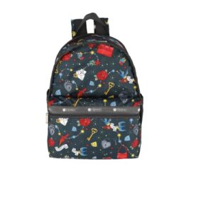 lesportsac keepsake memory basic backpack/rucksack, style 7812/color e465, whimsical colorful design: handbags, hearts, flowers & jewels, celebrate lesportsac’s 1974 iconic debut