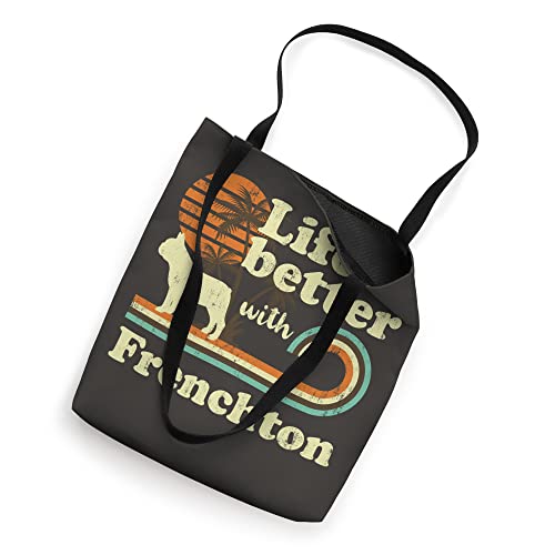 Life Better Frenchton Vintage Dog Mom Dad Tote Bag