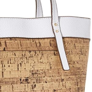 Anne Klein East west Cork Tote with Card case, Anne White