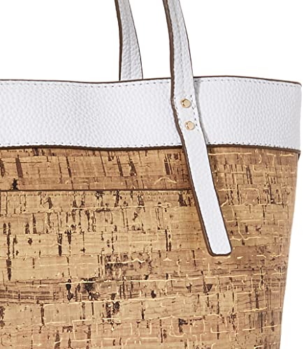 Anne Klein East west Cork Tote with Card case, Anne White