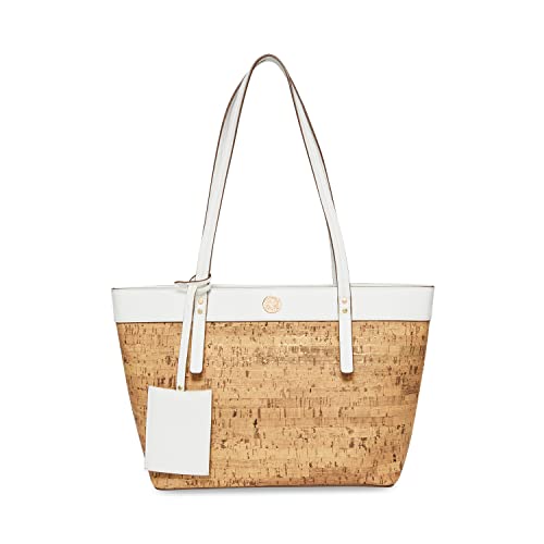 Anne Klein East west Cork Tote with Card case, Anne White