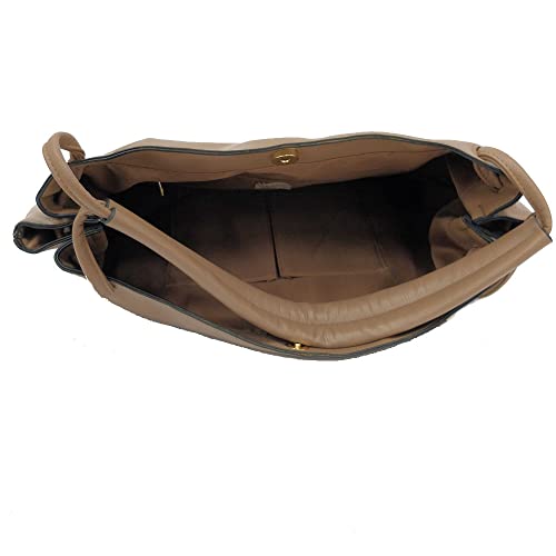 A New Day Women's Snap Closure Shoulder Bag in Sandpiper Brown