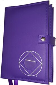 double narcotics anonymous na basic text & it works, how & why book cover medallion holder purple orchid