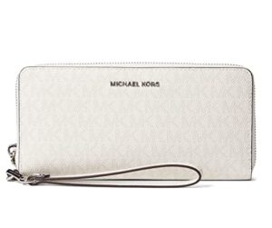 michael kors jet set travel continental optic white/alluminum one size