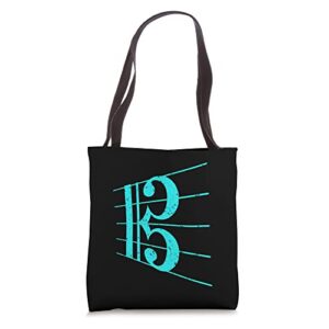 vintage alto clef music fan cute violinist funny treble gift tote bag