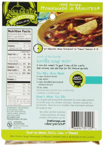 Frontier Soups Homemade In Minutes Soup Mix, South of The Border Tortilla, 4.5 oz