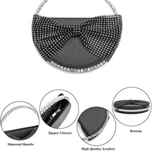 Evening Clutch Bag for Women Rhinestone Diamond Frame Wedding Party Circular Clutch Purse Handbag