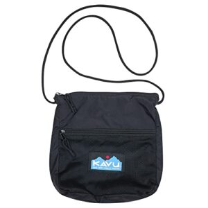 kavu garibaldi go crossbody rope bag water resistant zip purse-blackout