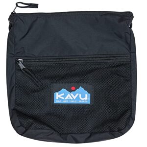 KAVU Garibaldi Go Crossbody Rope Bag Water Resistant Zip Purse-Blackout