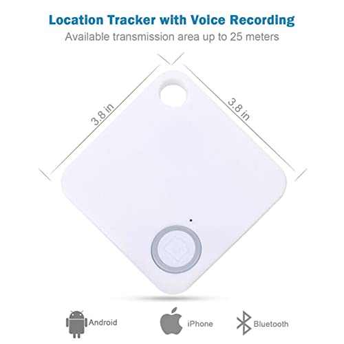 Key Finder with App Bluetooth Tracker Smart, Up to 80 ft Range GPS Tracking Locator, Anti-Lost Tracker APP Control Compatible iOS Android for Keys, Pets, Phone, Wallet, Luggages and More