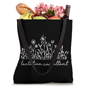 Floral Lactation Consultant Tote Bag