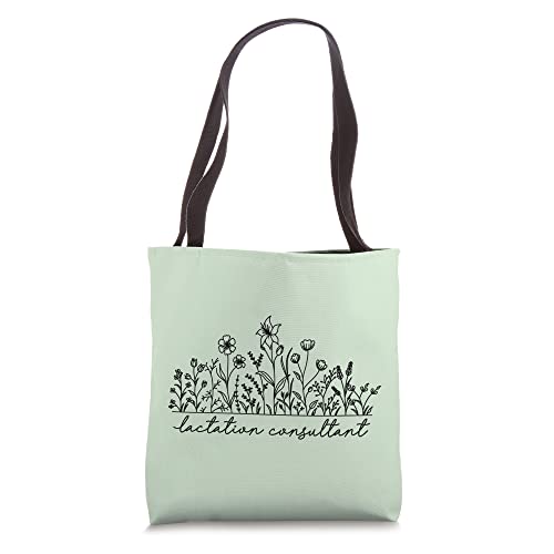 Floral Lactation Consultant Tote Bag