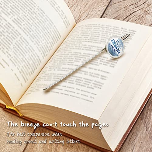 Custom Metal Bookmarks for Book Lovers Personalized Book Marker Design Your Own Photo Logo Name Funny Reader Gifts for Teacher Graduation Birthday Wedding (1.2 inch)