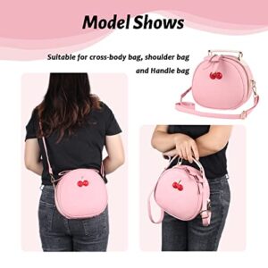 SUKUTU Women Cute Cherry Tote Handbag Girls Small Circle Round Crossbody Shoulder Bag Clutch Purse