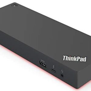 Lenovo USA ThinkPad Thunderbolt 3 Dock Gen 2 135W (40AN0135US) Dual UHD 4K Display Capability, 2 HDMI, 2 DP, USB-C, USB 3.1, Black