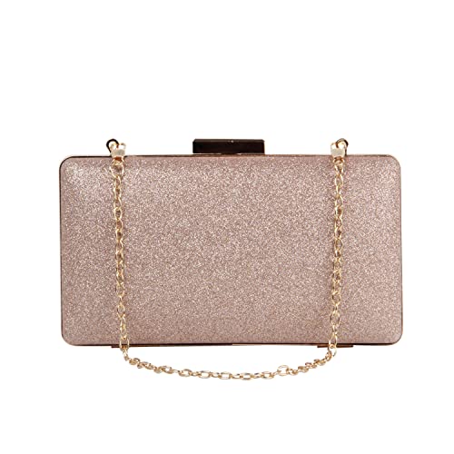 Emprier Women's Vintage Evening Handbag Glitter Bridal Prom Clutch Handbag Wedding Party Envelope Purse Shoulder Bag