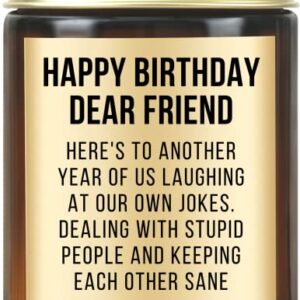 Birthday Gifts for Women - Funny Gifts for Best Friend Bestie BFF Coworker Friendship Present Lavender Scented Candle