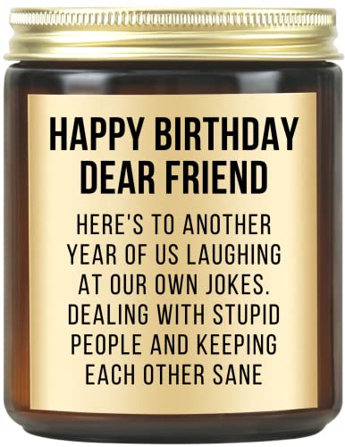 Birthday Gifts for Women - Funny Gifts for Best Friend Bestie BFF Coworker Friendship Present Lavender Scented Candle