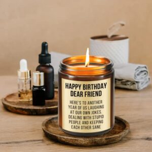 Birthday Gifts for Women - Funny Gifts for Best Friend Bestie BFF Coworker Friendship Present Lavender Scented Candle