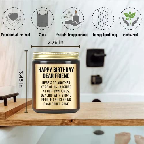 Birthday Gifts for Women - Funny Gifts for Best Friend Bestie BFF Coworker Friendship Present Lavender Scented Candle