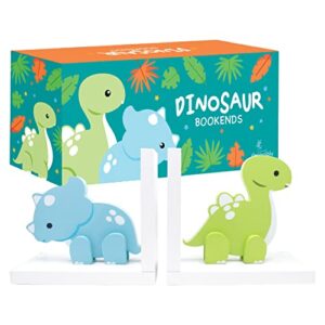 decorably dinosaur bookends for kids – kids bookends, kids book ends for boys room, cute book ends for kids room, boy and girl bookends, kid book ends, child bookends, nursery bookends for baby room