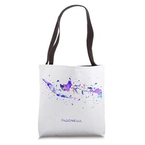 indonesia map tote bag