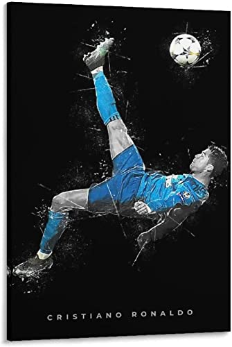 BFXLMKI Cristiano Ronaldo Poster Wall Art Prints Canvas painting for room aesthetic Decor ready to hanging 12x18inch(30x45cm) Unframe