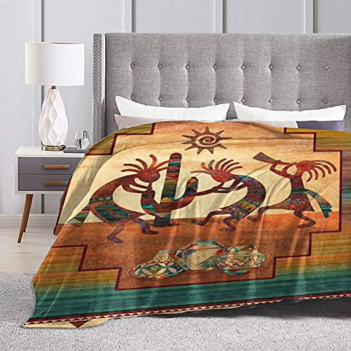 Southwest Native USA Fleece Blanket for Bed Or Sofa All Season Throw Blankets Anti-Pilling Flannel Ultra-Soft 50"X40"