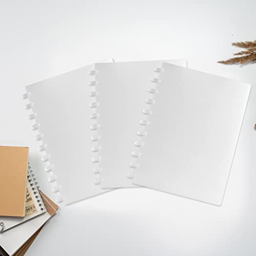 6 Set Clear Discbound Notebook Cover Discbound Cover Disc Bound Notebook Poly Cover for Letter Size Discbound Discs Covers for Office Product (Note:Only 22 Piece Expansion Discs)(6)