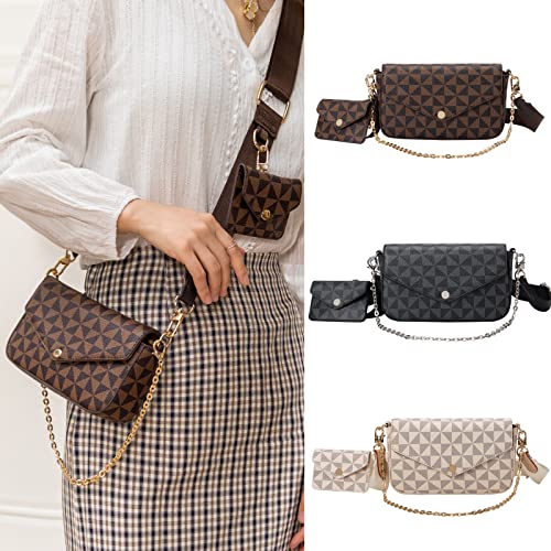 Lacel Urwebin Crossbody Bags for Women Trendy Clutch Purse Fashionable Pochetthe Handbags Envelope Chain Shoulder Bag with Mini Purse