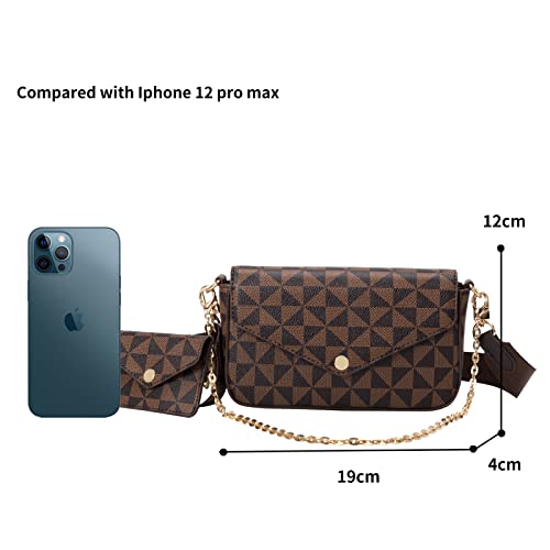 Lacel Urwebin Crossbody Bags for Women Trendy Clutch Purse Fashionable Pochetthe Handbags Envelope Chain Shoulder Bag with Mini Purse