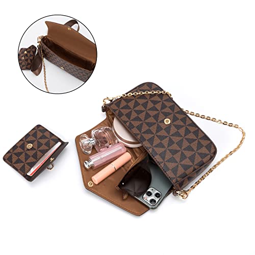 Lacel Urwebin Crossbody Bags for Women Trendy Clutch Purse Fashionable Pochetthe Handbags Envelope Chain Shoulder Bag with Mini Purse