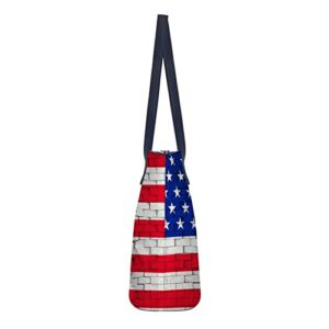 American USA Flag And Trump Stylish Leather Tote Bag Casual Ladies Shoulder Bags For Work School Travel Business Shopping