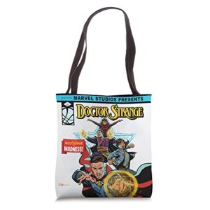 marvel doctor strange multiverse of madness comic cover tote bag