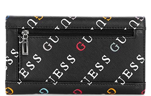 GUESS Women's Logo Print Wallet Clutch Bag - Black Multi