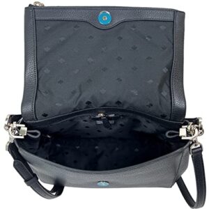 Kate Spade Leila Medium Pebbled Leather Shoulder Bag (Black)