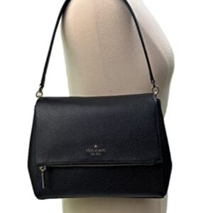 Kate Spade Leila Medium Pebbled Leather Shoulder Bag (Black)