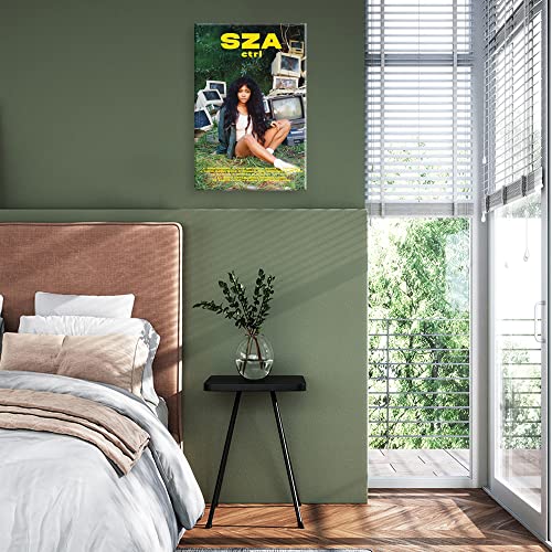 SZA Poster American Singer Strl Album Wall Art Personal Photo Fan Souvenir Collectibles Living Room Print Bedroom Painting 12x18in Unframed