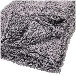 mainstays extra plush lightweight sherpa throw blanket, 50″ x 60″ (gray)