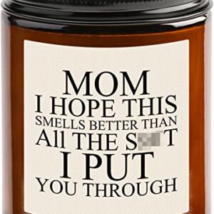 Funny Gifts for Mom, Romantic Gifts for Mother, Mothers Day Gifts from Daughter Son, Unique Presents for Mom Stepmom Mother in Law, Lavender Scented Candles for Birthday Christmas Thanksgiving