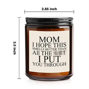 Funny Gifts for Mom, Romantic Gifts for Mother, Mothers Day Gifts from Daughter Son, Unique Presents for Mom Stepmom Mother in Law, Lavender Scented Candles for Birthday Christmas Thanksgiving