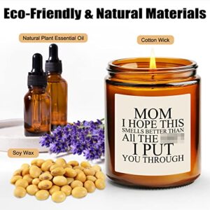 Funny Gifts for Mom, Romantic Gifts for Mother, Mothers Day Gifts from Daughter Son, Unique Presents for Mom Stepmom Mother in Law, Lavender Scented Candles for Birthday Christmas Thanksgiving