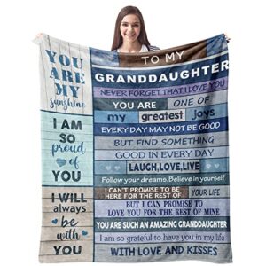 cujuyo granddaughter gifts from grandma blanket 60″x50″, granddaughter gifts throw blanket, gifts for granddaughter blankets throws, granddaughter gift ideas for birthday graduation christmas