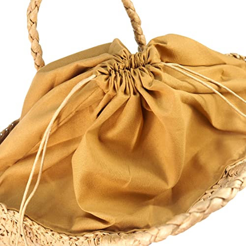 Handwoven Straw Vintage Tote Basket Purse Bag Straw Beach Bag Natural Casual Handbag Shoulder Bag Beach Rattan Vacation Bag