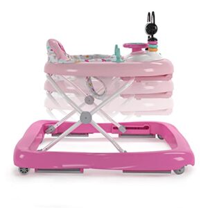 Disney Baby Minnie Mouse 2-in-1 Forever Besties Baby Walker - Easy Fold Frame and Removable-Toy Station, Age 6 Months+