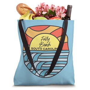 Folly Beach South Carolina SC Sunset Vacation Souvenir Tote Bag