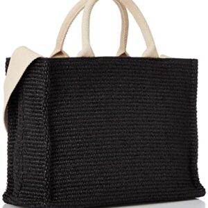 MARNI(マルニ) Women Tote Bag, Black+Natural, One Size