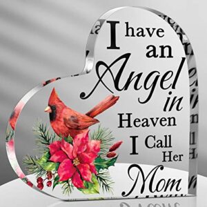 red memorial cardinal gift sympathy bereavement gift dad/mom in heaven christmas cardinal memorial gifts for loss of mom/dad in memory of mom gift christmas in heaven remembrance gifts (mom)