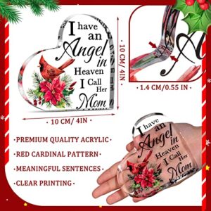 Red Memorial Cardinal Gift Sympathy Bereavement Gift Dad/Mom in Heaven Christmas Cardinal Memorial Gifts for Loss of Mom/Dad in Memory of Mom Gift Christmas in Heaven Remembrance Gifts (Mom)