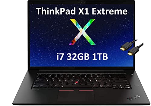 Lenovo ThinkPad X1 Extreme Gen 3 15.6" FHD (Intel 6-Core i7-10750H, 32GB RAM, 1TB PCIe SSD, GTX 1650 Ti) Mobile Workstation Laptop, 2 x Thunderbolt 3, Backlit, Fingerprint, IST HDMI, Win 10 Pro